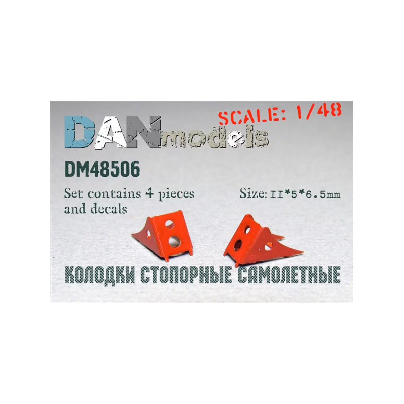 Aircraft chocks #4, 4 pcs + decal - HOBBY PARK